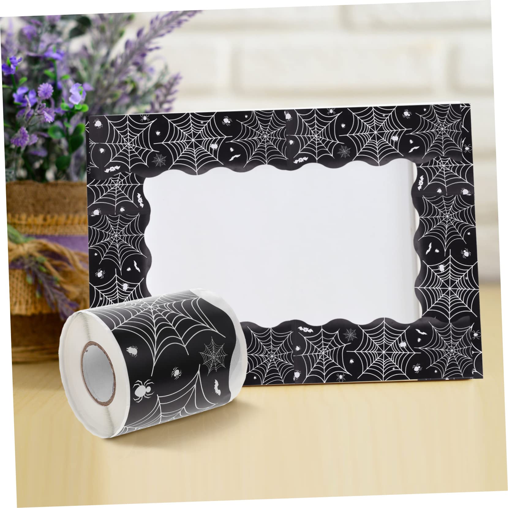 1 Roll Border Stickers Classroom Scene Sticker Halloween Themed Border Sticker Office Blackboard Stickers Bulletin Border Sticker DIY Border Trim School Self-adhesive Sticker