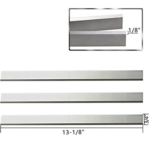 13-1/8 Inch Jointer Planer Knives Blades for Delta RC-33, DC-33 Rockwell Jointer Planer 13-1/8" x 1" x 1/8" 3pcs