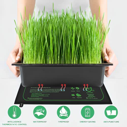 1 Pack 21W Seedling Heat Mat for Seed Starting,10" x 20.75" Waterproof Heating Pad for Indoor Plants Germination(M)