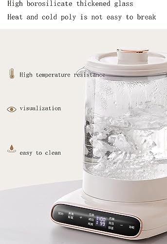 1.5L Electric Kettle Temperature Control Kettle Multi-Function Health Pot Teapot Flower Teapot Automatic Multi-Function Thickened Household Glass Pot Mute Boiling Water A,1.5L