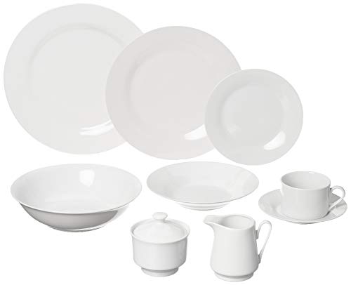 10 Strawberry Street Simply Round 45 Piece Dinnerware Set, White