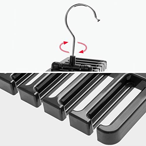 2 PCS Belts Rack, Storage Organizer, Hanger, Holder - Closet tie Racks Hangers Sturdy for Men Women, Black