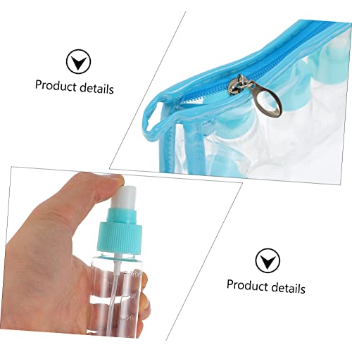1 Set Toiletry Tools Bottles Cosmetic Holder Blends Shampoo Makeup Up Make Cosmetics and Reusable Blue Containers Essential Travel Kit Refillable Cream Size Product Lotion Soap