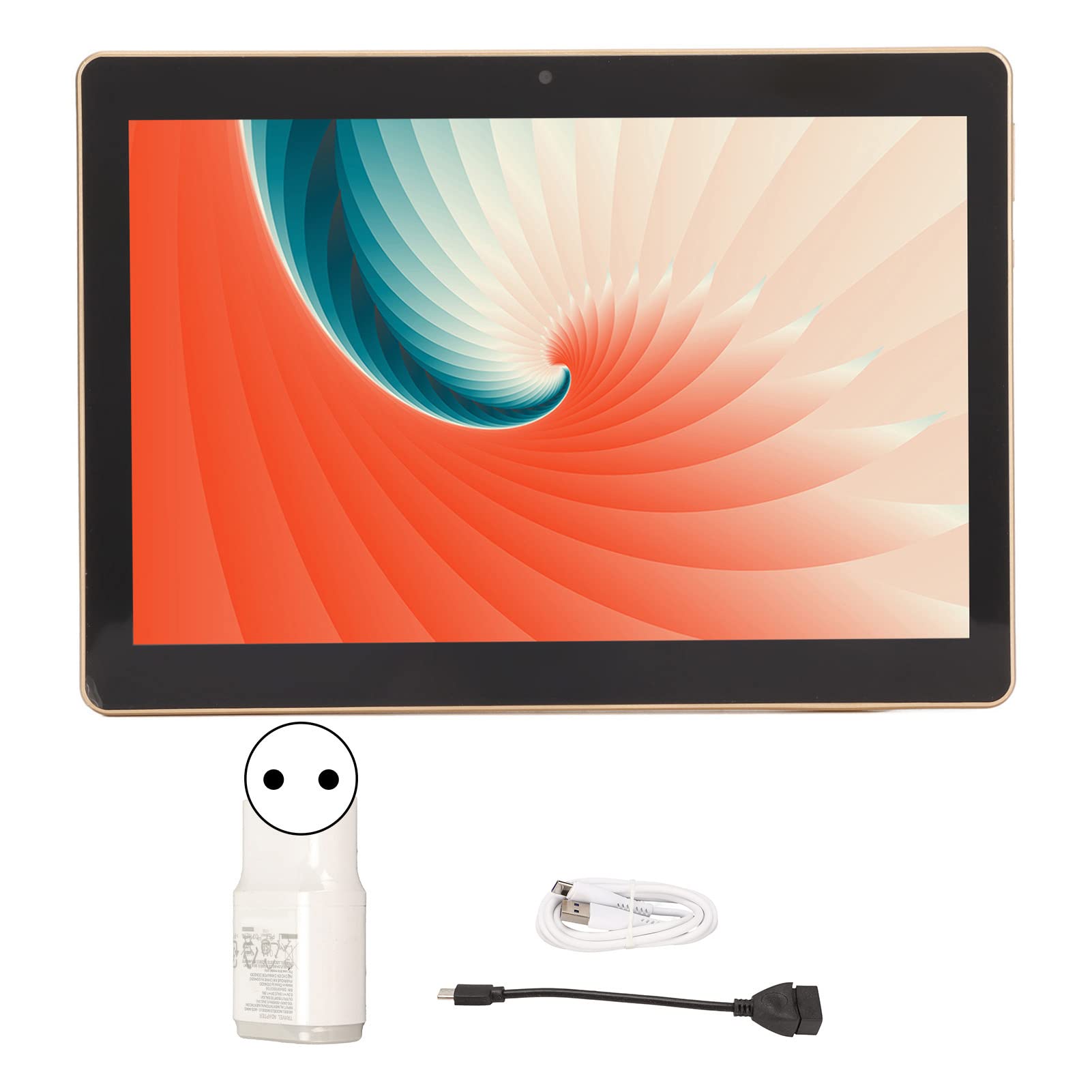 10.1 Inch Tablet for 11, 1960x1080 IPS Display Screen PC Tablet, 6G RAM 128G ROM Portable Tablet, 2.4G 5G WiFi Calling Tablet for Photos, Videos, Music (EU Plug)