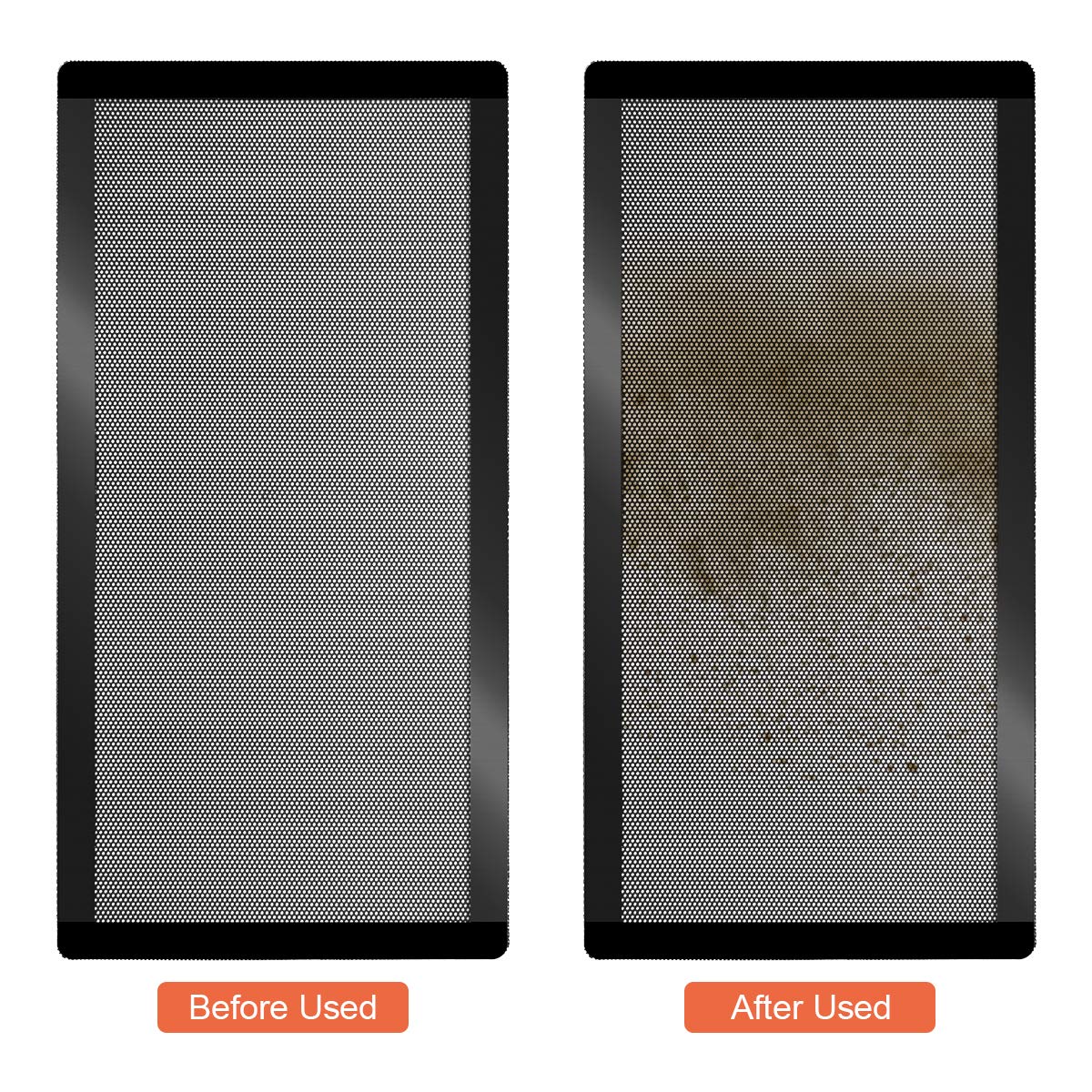 120 x 240mm PC Fan Dust Filter Magnetic Frame Computer Fan Grills Black Dust Mesh PC Cooler Filter Screen Dustproof Case Covers 2 Pack