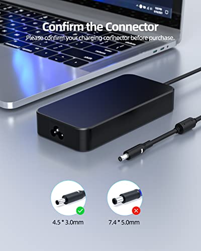 130W AC Charger Fit for Dell Inspiron 14 Plus 7420 P157G003 Laptop - Power Supply Adapter Cord