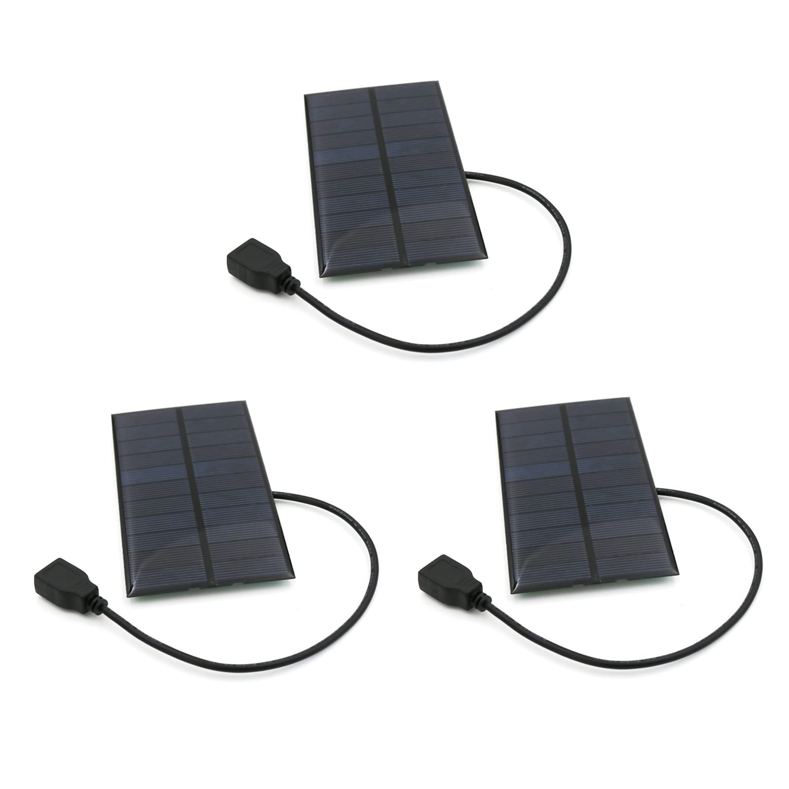 1.65W Solar Charger, 5.5V 300mA USB Portable Solar Panel, Waterproof Solar Phone Charger for Outdoor Survival Camping, Solar Bank for Smart Phone, 1pcs/3pcs