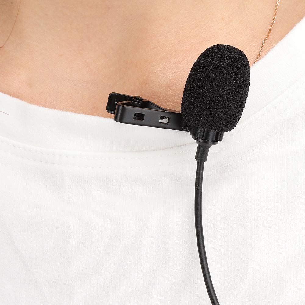 143 Tie-Clip Pocket Microphones, Mobile Hands Clip-on Mic, Mini Recording Lapel Microphone with 3.5mm Plug, Karaoke Mobile Phone Microphone,for Gatherings, Meeting,