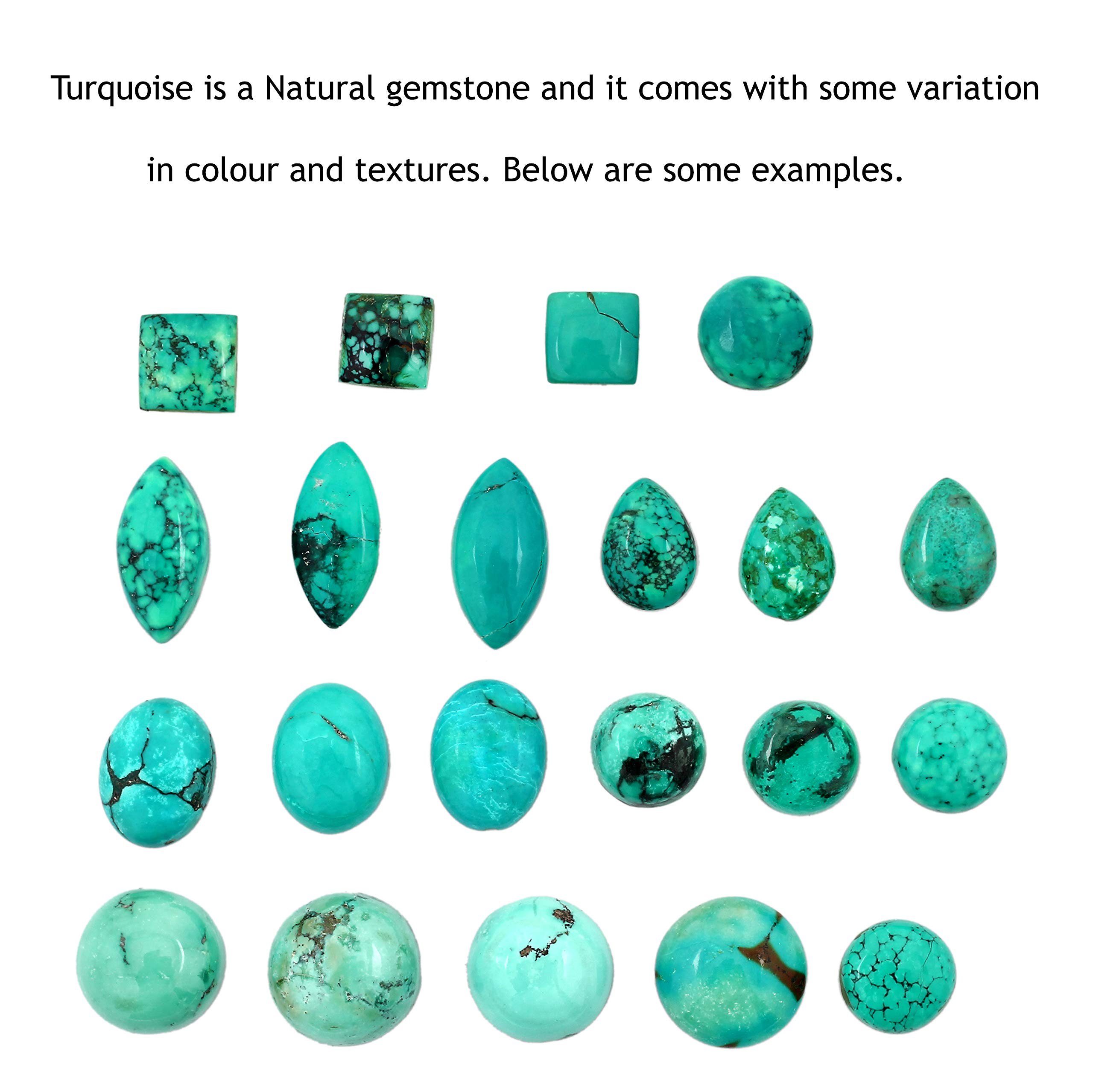 1.95ctw, Genuine Turquoise 7x10mm Oval & .925 Silver Plated Handmade Fashion Ring (Size-9)
