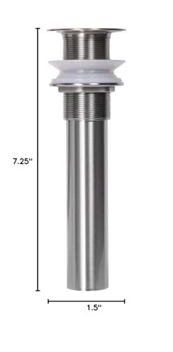 1.5 inch Grid Drain with No Overflow, Brushed Nickel Finish