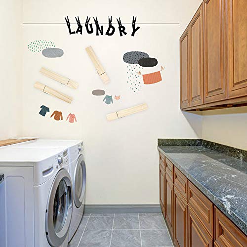 12 Inch, Giant Clothespins, Jumbo Wood Clips for DIY Craft, Bathroom or Laundry Room Decoration, 1 PCS