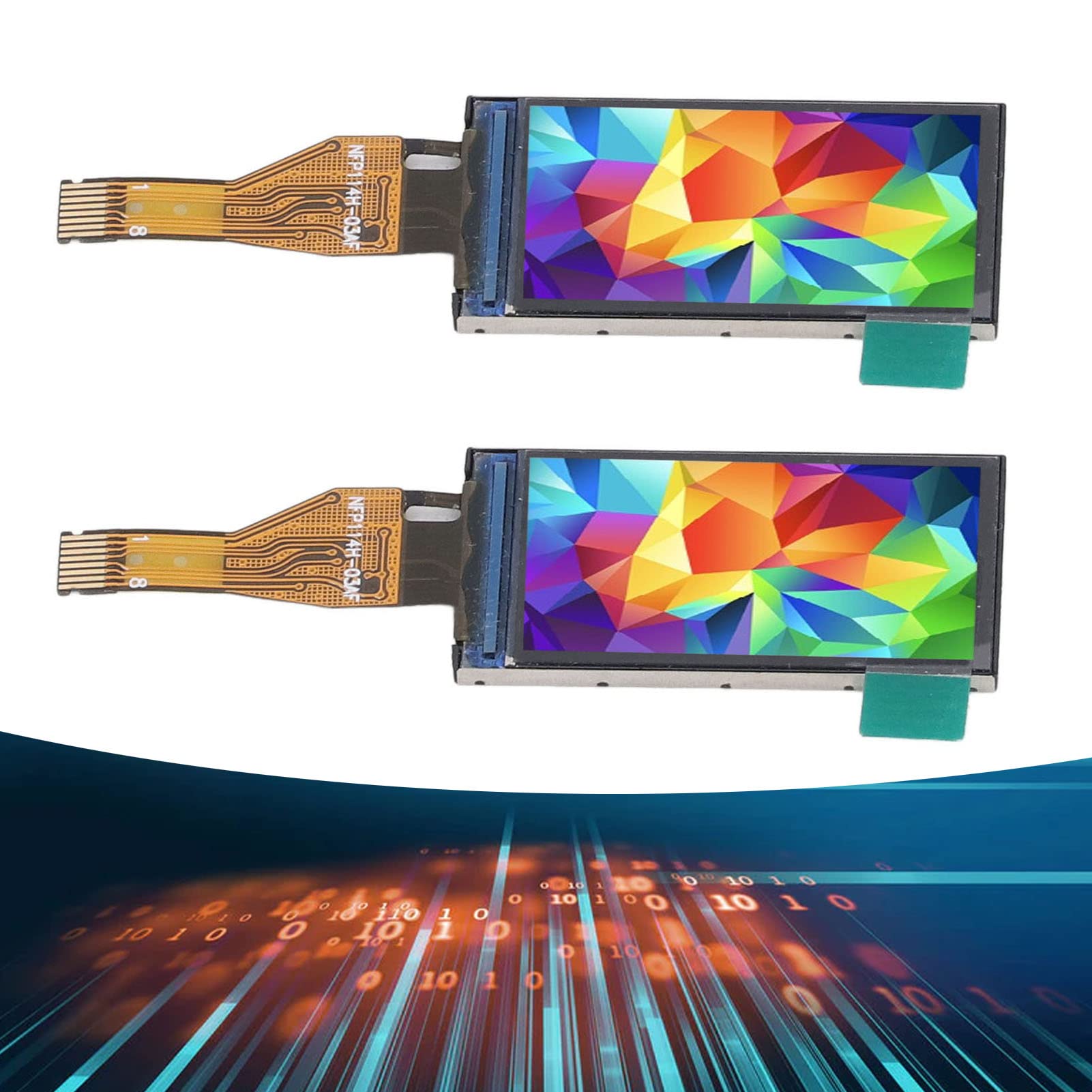 1.14 Inch IPS Display Module Saturated TFT IPS Display Module 2pcs SPI Interface Fast Response Power Saving Compact Unit ST7789V for Driver Board