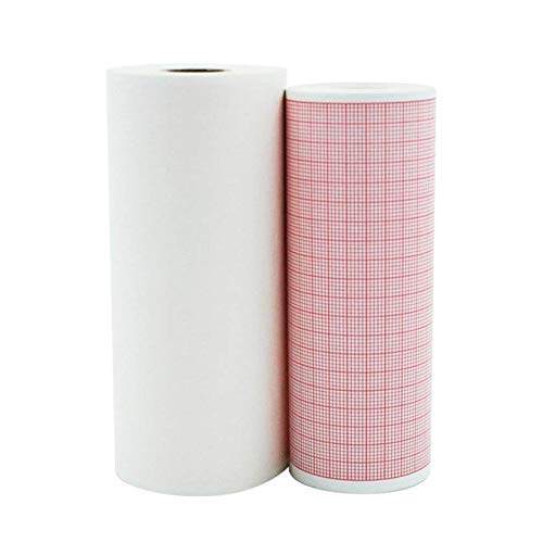 10 Rolls Thermal ECG Print Paper EKG Recording Chart Papers For 3-Channel ECG Machine and Patient Monitor Fit ECG300G - Width:3"(80mm) Length:65ft(20m)