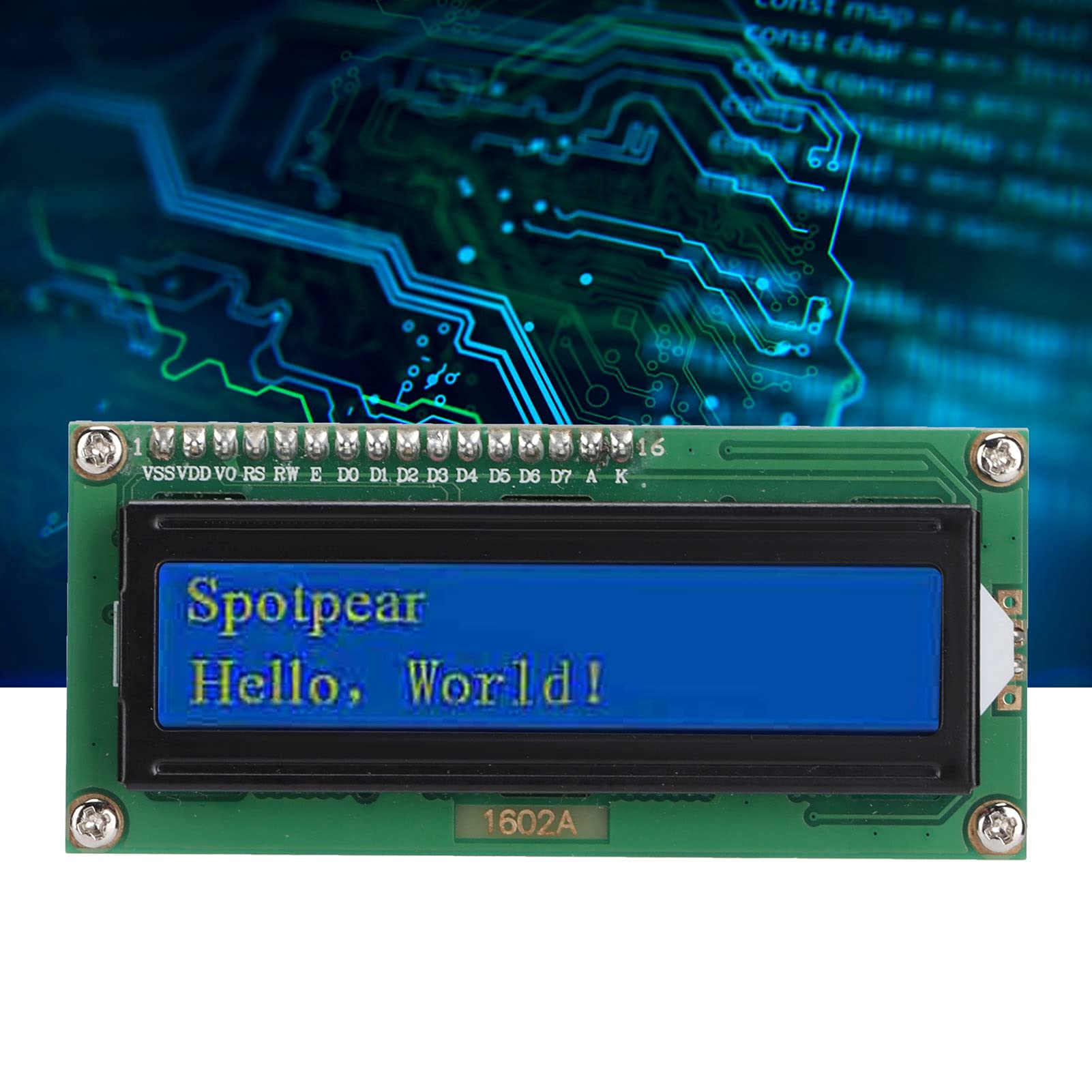 1602 LCD Display Screen Blue, LCD Display Module, Screen Expanding Board Accessories for Raspberry Pico(I2C Serial Port)