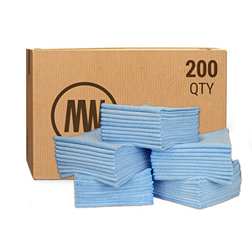 16" x 16" Economy All Purpose Microfiber Towels (Blue-200 Qty)