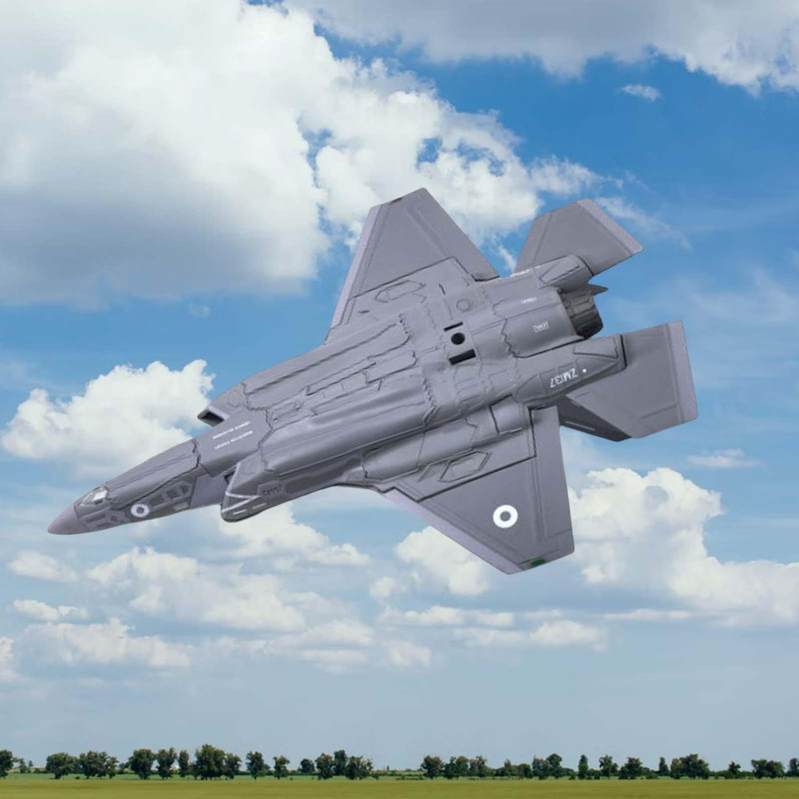 1:72 Scale F35 Plane Model with Display Stand, Metal Warplane Aircraft Fighter Toy for Desktop Shelf Decoration Collection