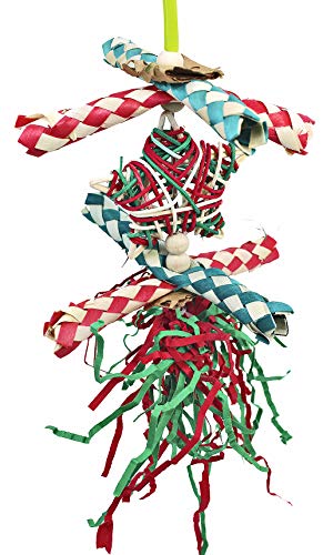 1040X Christmas Xmas Foraging Star Shred Bird Toy Parrot cage Toys Cockatiel