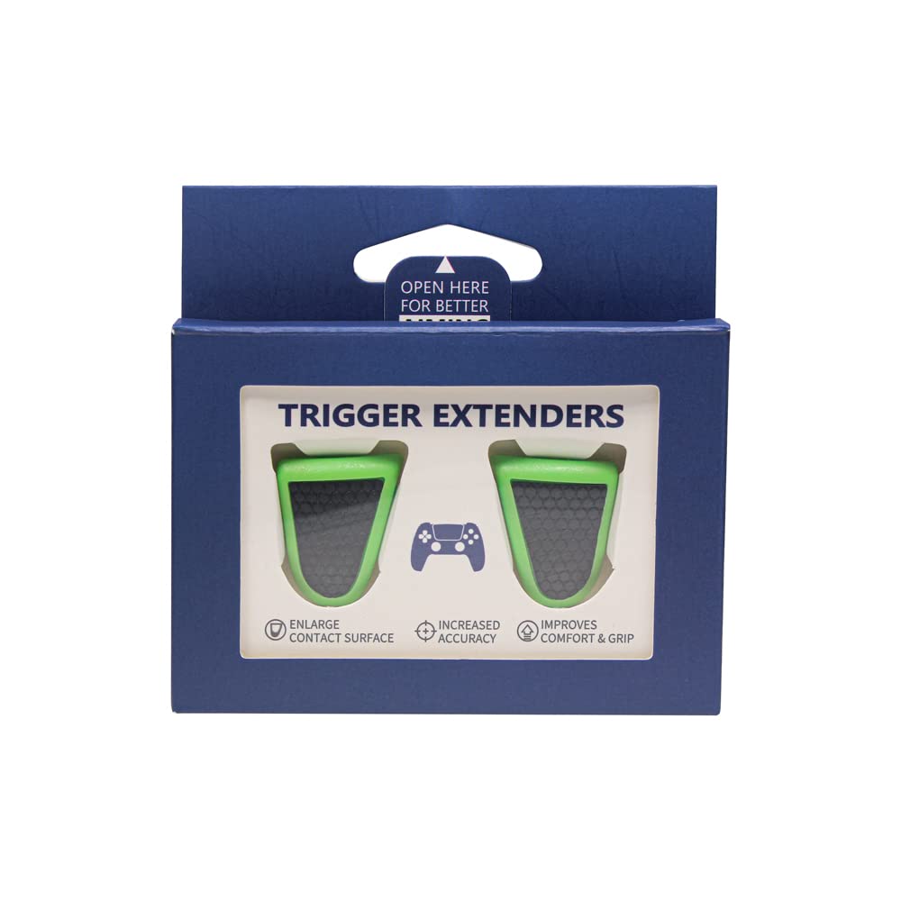 1 Pair Gamepad L2 R2 Trigger Extender Pad for Playstation 5 Controller Anti-Slip Replacement Accessories Parts for PS5 (Color 8- Black + Blue)