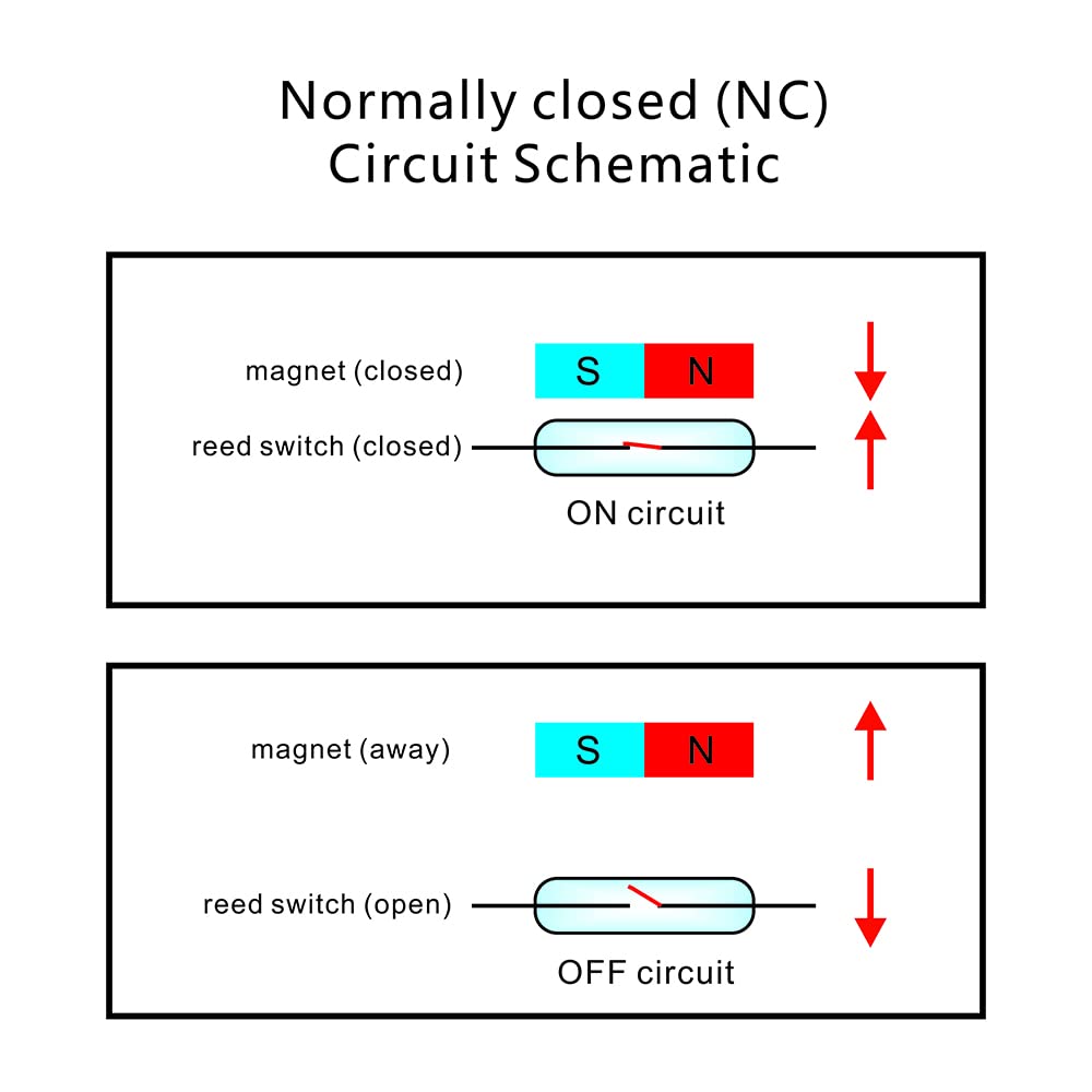 10 Sets Pack of NO&NC Magnetic Door Contacts Alarm Reed Switch Sensor