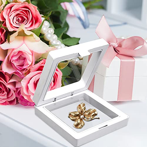 1 Challenge Coin Display Frame, 3D Floating Case M-EDALLION M-edal S-pecimen Small Gift Boxes for (as Show, One Size)