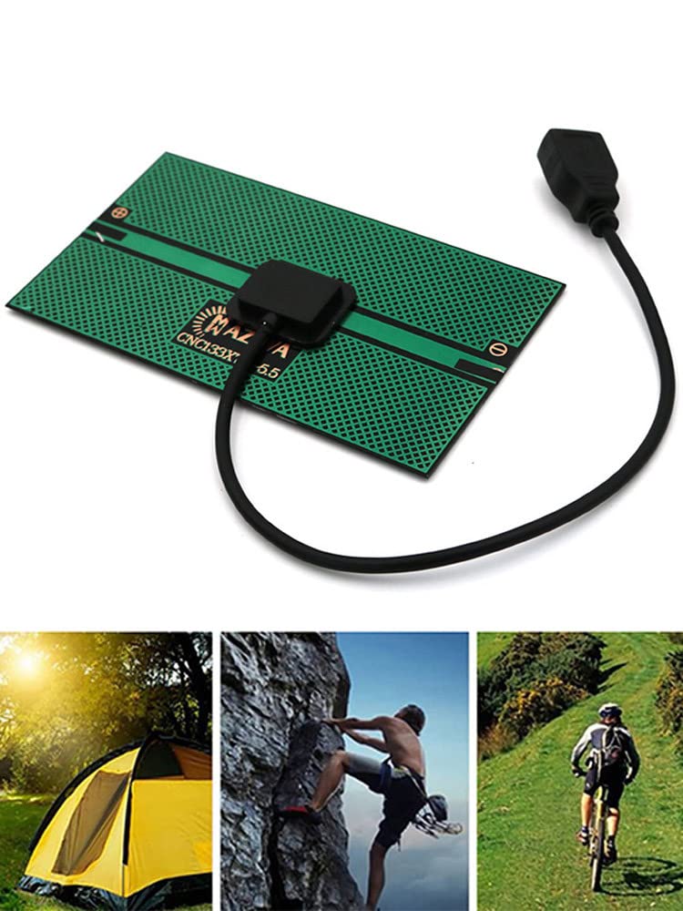 1.65W Solar Charger, 5.5V 300mA USB Portable Solar Panel, Waterproof Solar Phone Charger for Outdoor Survival Camping, Solar Bank for Smart Phone, 1pcs/3pcs