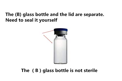 10ml Glass Bottle with lid. Transparent Vial (B-10Pcs)
