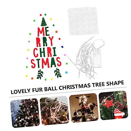 1 Set Christmas Tree with Lights Christmas Decorations LED Decor Christmas Tree Light Christmas Fairy Light Wall Felt Christmas Tree Christmas Wall Decor Xmas Ornament LED