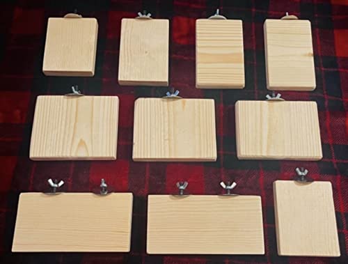 10 Piece Kiln Dried Pine Wood Ledges, Platfrom, Steps for Chinchillas, Rats, Birds and Caged Critters. Chinchilla Cage Accessories.