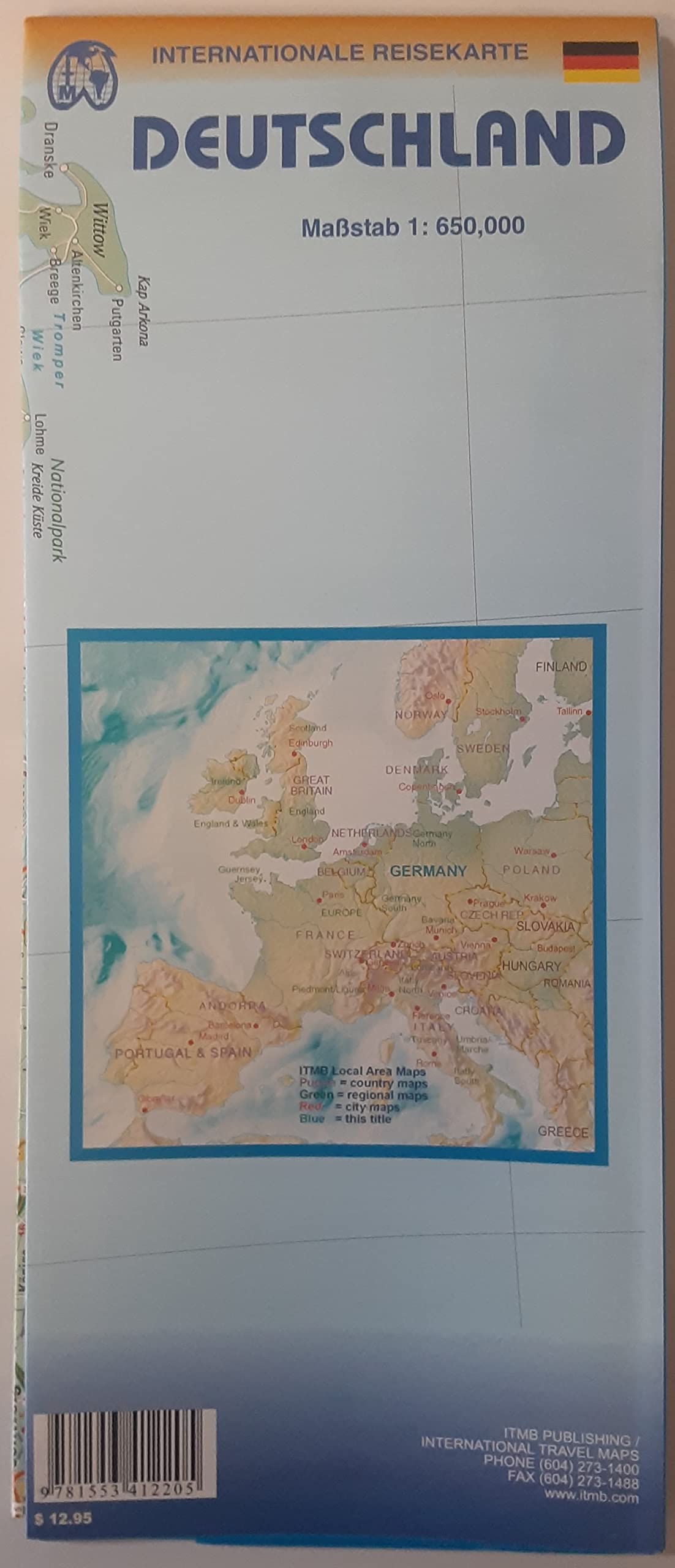1. Germany Travel Reference Map 1:650,000
