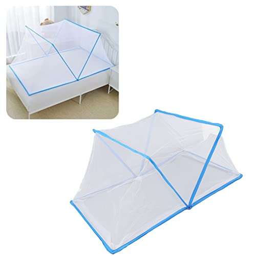 125 x 70 x 50cm Mosquito Net for Baby Mosquito Tent, Mosquito Net Tent Easy to Store Transparent Portable to Your Room (Blue)