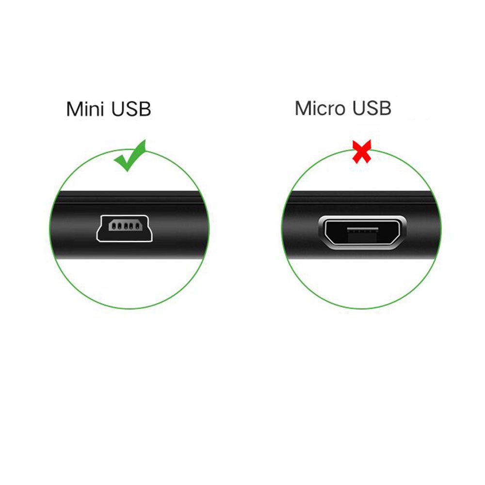 1.64feet Mini USB Right Angle USB A Male to Mini USB B 5Pin Male Charging Cable Adapter Left Angle Data Charge Sync Cable Mini USB Cable - A to Mini B (Left Angle(0.5m/1.64Feet))