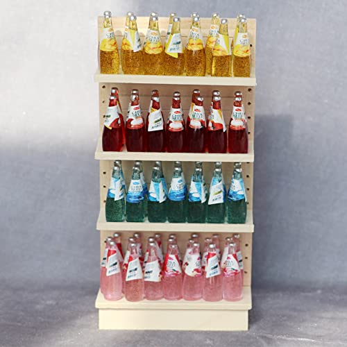 1:12 Scale Rack Dollhouse Accessories Book Shelf Miniature Furniture 4 Tier Bookcase Storage Shelf Shooting Props Desktop Decor (S)