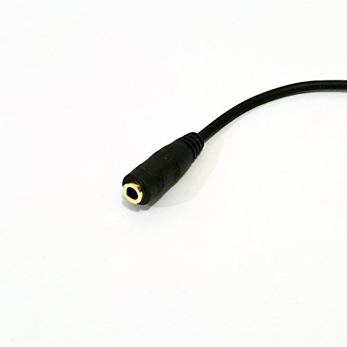 2pack 2.5mm Male to 3.5mm Female Headphone Jack AUX Audio Adapter Cable Cord (Straight, Black)