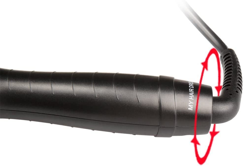 1-1/2" Tapered Hair Curling Iron with Short Clip, Hair Curler add Cool Tip, Ceramic Coating Curling Wand 9-Gears Temp Settings & 60 Min Auto-Off, Black