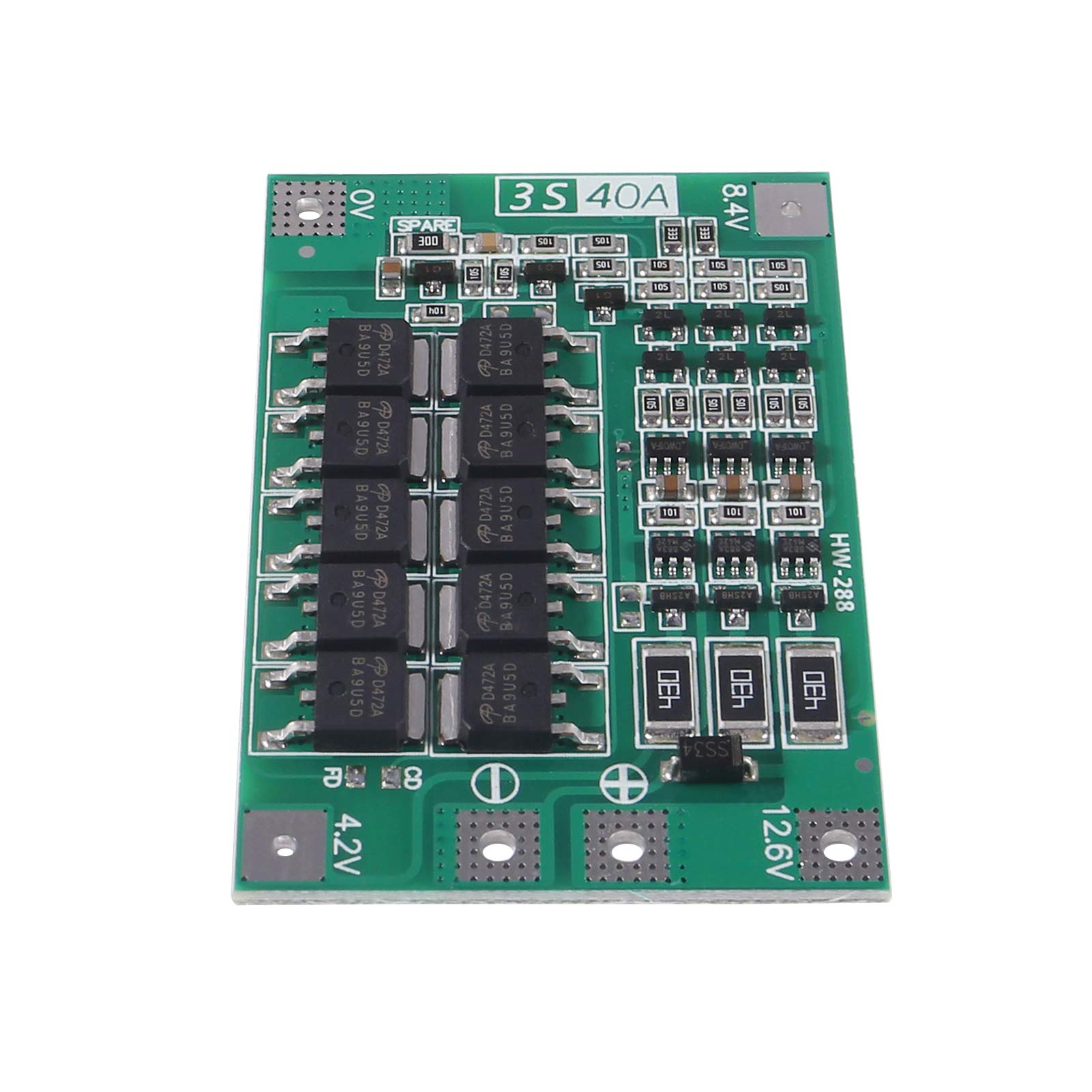 3 PCS 3S 11.1V 12V 12.6V 40A 18650 Charger PCB BMS Protection Board Li-ion Lithium Battery Charger Lipo Cell Module for Drill Motor with Balance