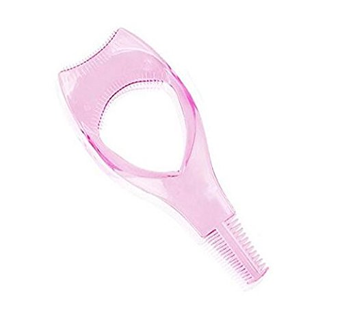 2PCS 3 in 1 Mascara Tool Plastic Makeup Eyelash Shield Applicator Guide with Eyelash Assist Comb Brush Guard Eyelashes Brush for Women Girls (Color Random)