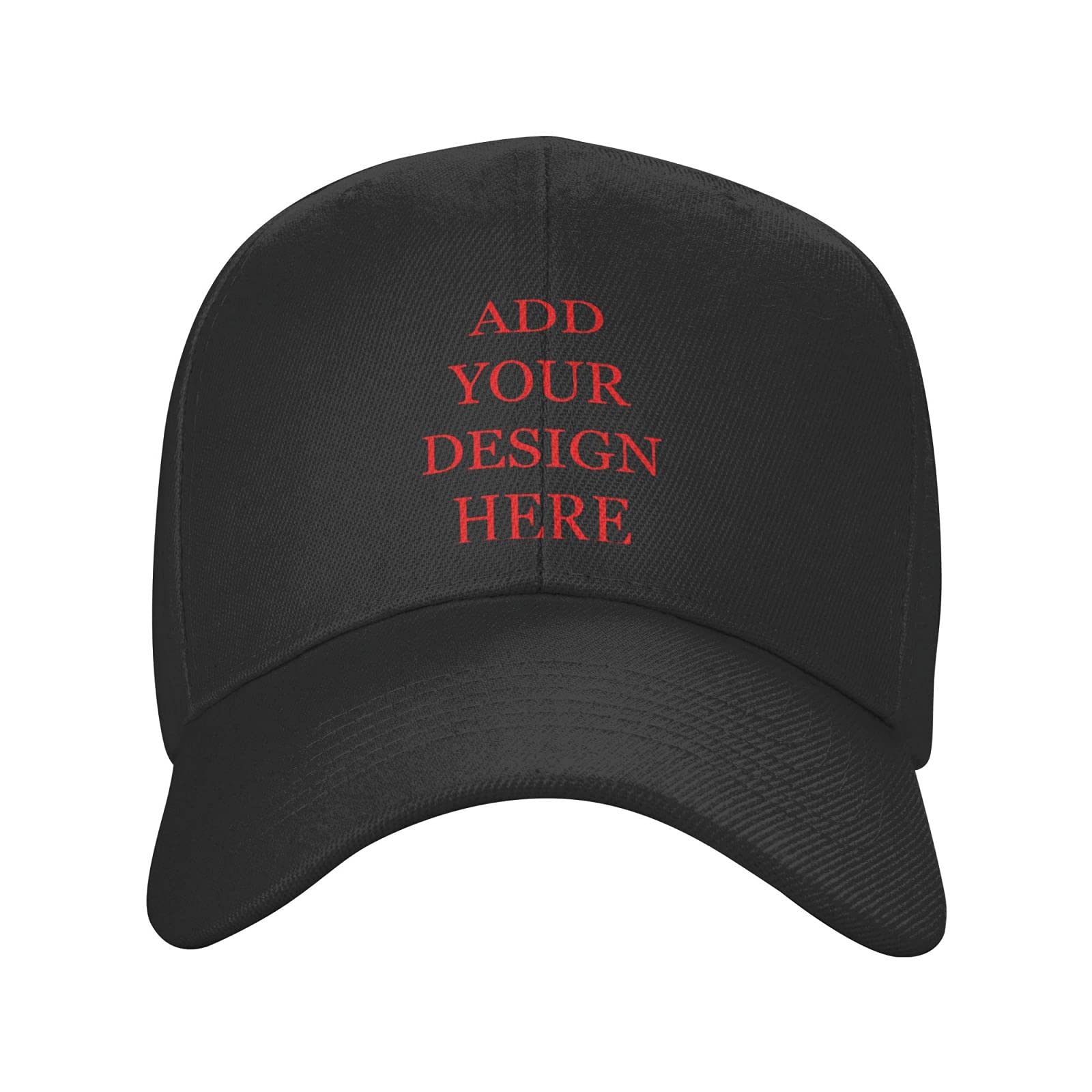 1-30 PCS Custom Hats for Men Design Your Own Personalized Text Photo Logo Fitted Baseball Hat Unisex Snapback (Black)