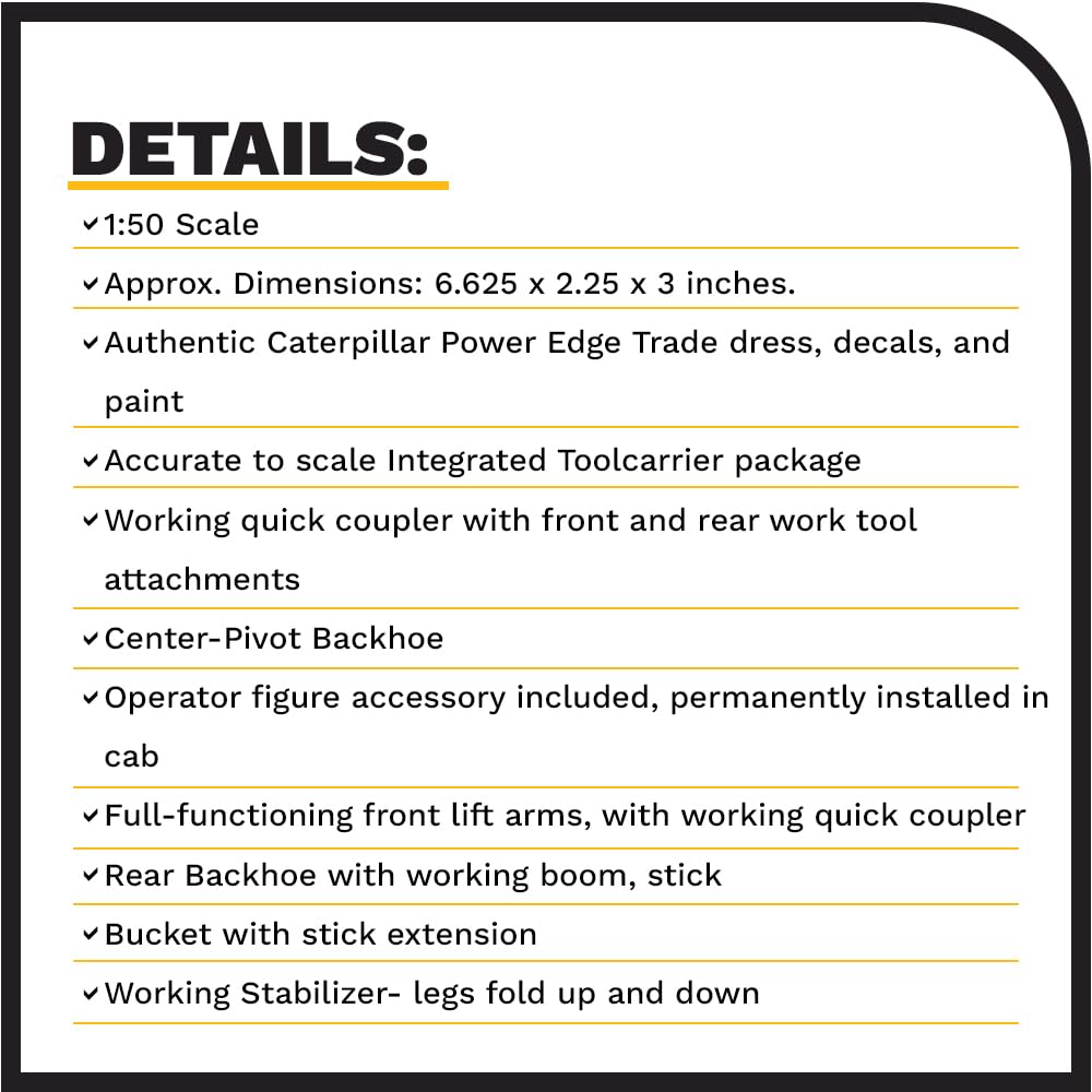 1:50 Caterpillar 420F2 IT Backhoe Loader - High Line Series by Diecast Masters - 85233 (Comes with Auger, Material Arm, Pallet Fork, and H70 Hammer attachments)