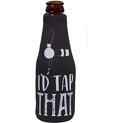 12 oz Black Neoprene Bottle Sleeves with Zipper for Beer, Soda, Beverages (12 Pack)