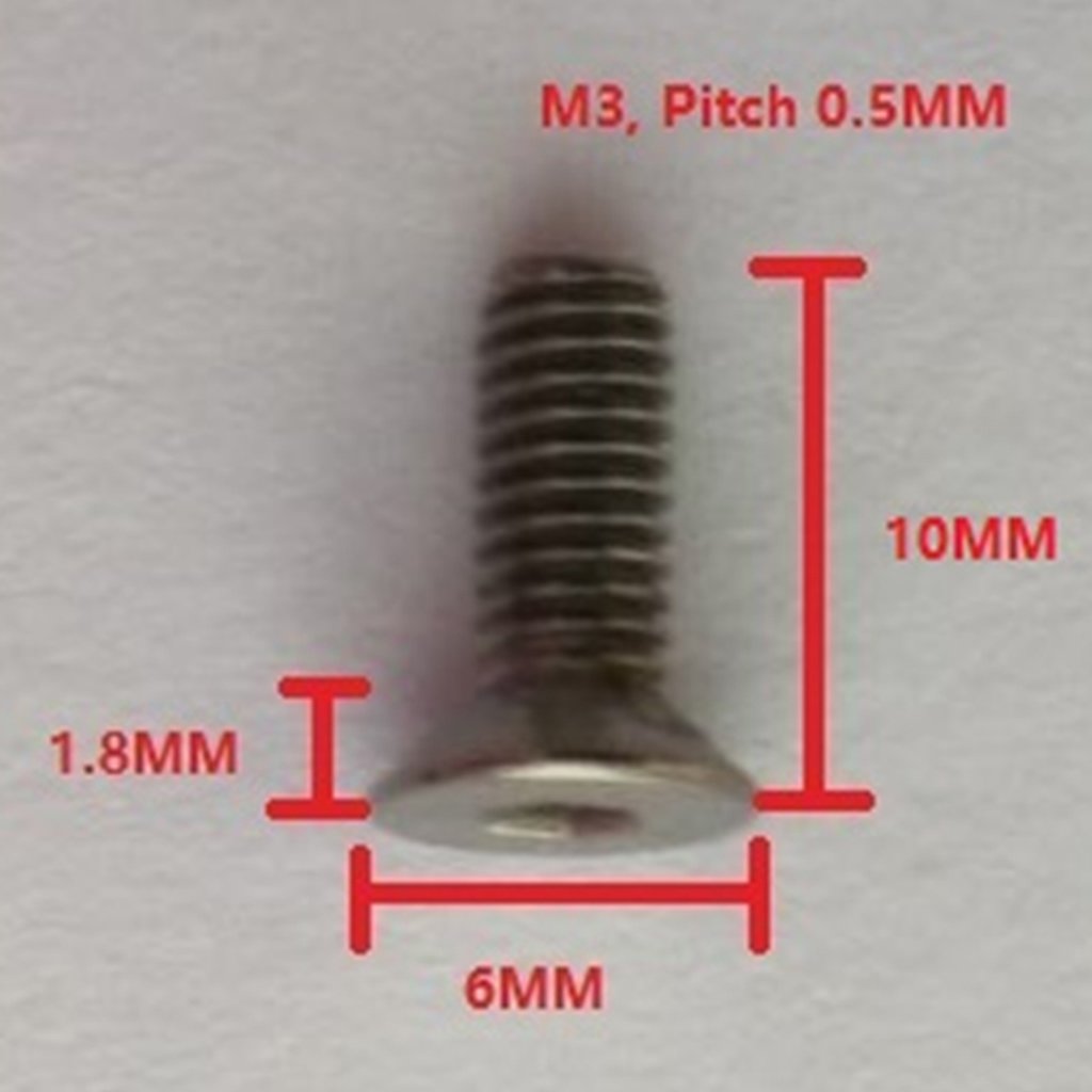 103 Titanium Alloy Screw Hex Cap Head Socket Key Bolts 6/8/10/12/15mm, M3 x 10mm