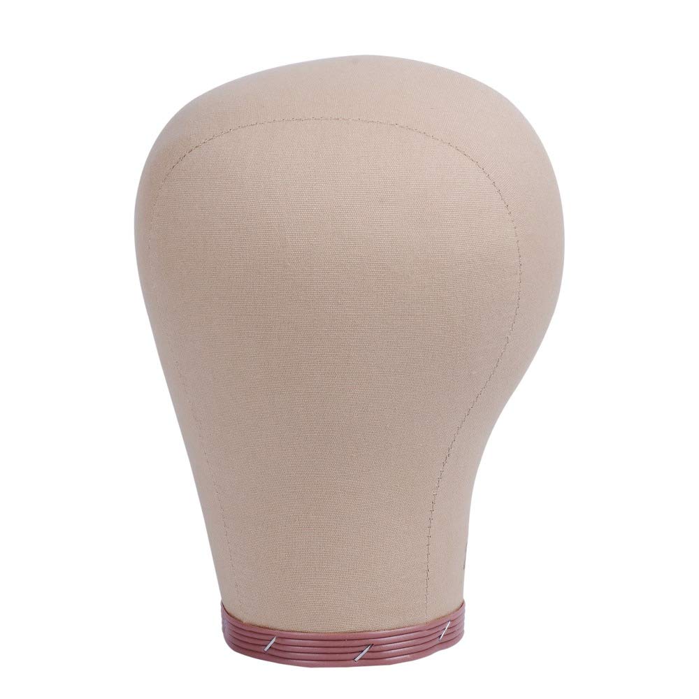 1 Piece 22 Inch Wig Head Cork Canvas Block Head Mannequin Head for Wigs Display Styling Manikin Head (22 inch)