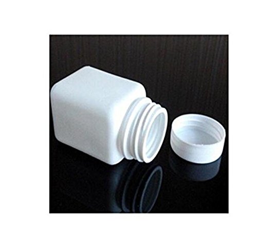 12PCS 60ML 2OZ Empty White Square Capsule Bottles with Screw Cap Portable Case for Vacation Travel Daily Life