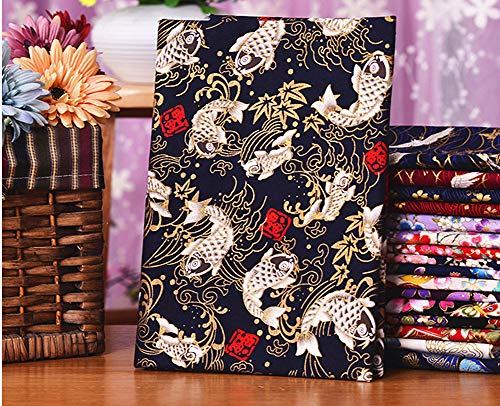 5PCS Cotton Craft Fabric 25x25 cm, Cute Japanese Style Cotton Wrapping Cloth Squares Quilting Fabric, Bundles of Fabric for DIY Patchwork Sewing (G#)