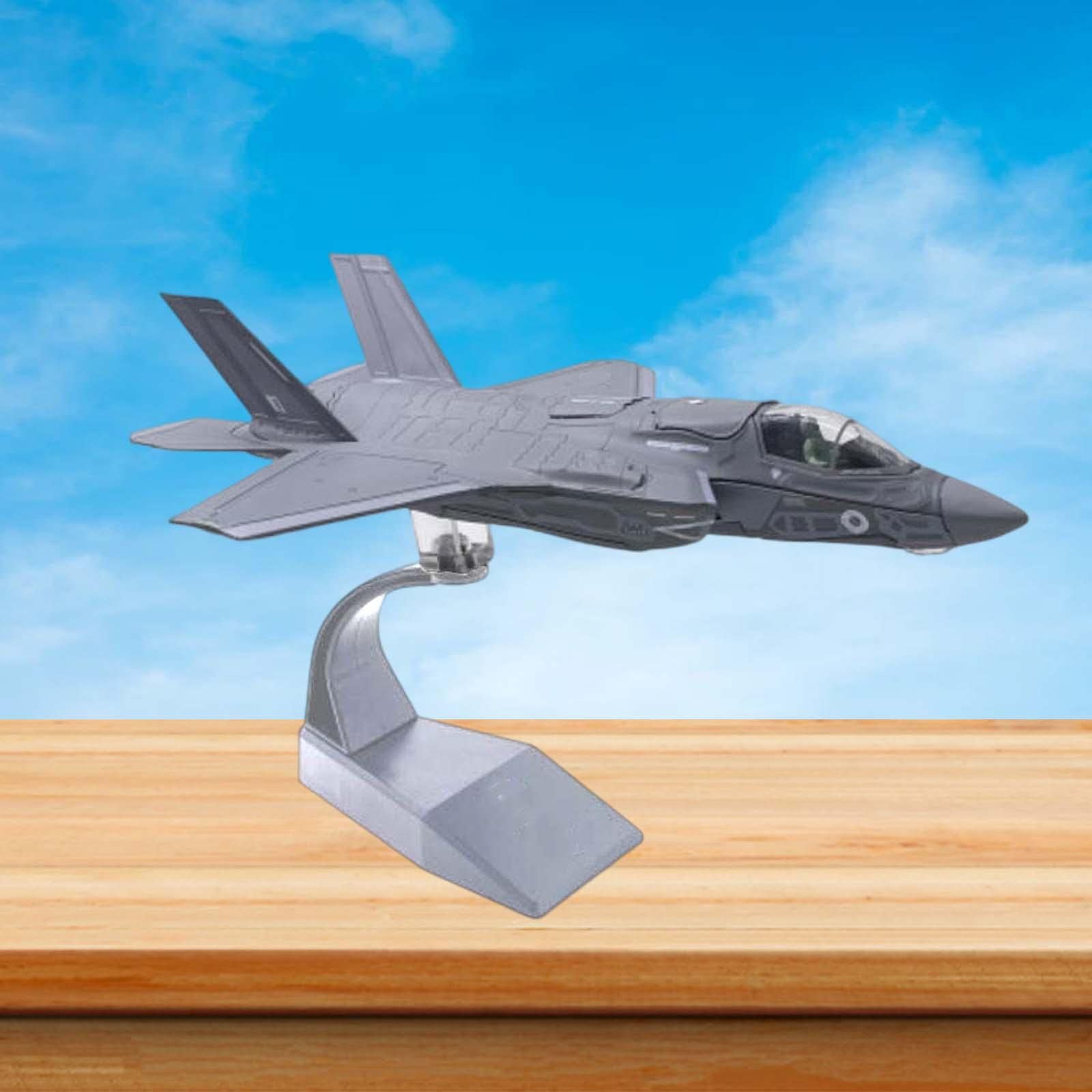 1:72 Scale F35 Plane Model with Display Stand, Metal Warplane Aircraft Fighter Toy for Desktop Shelf Decoration Collection