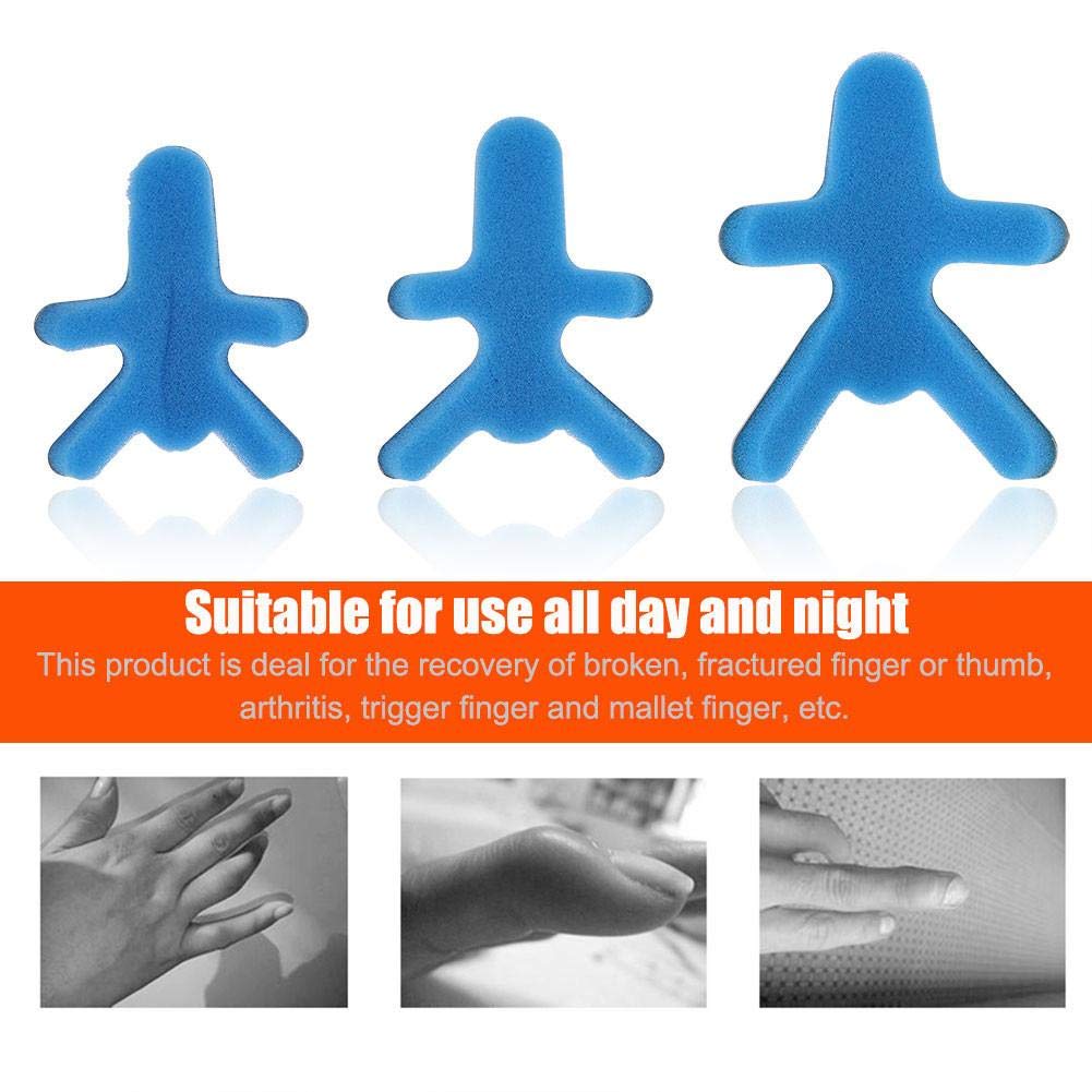 1 PC Toad Finger Splint Aluminium Sponge Finger Knuckle Immobilizer Adajuatable Finger Guards for Pain Relief Sport Injuries (L)