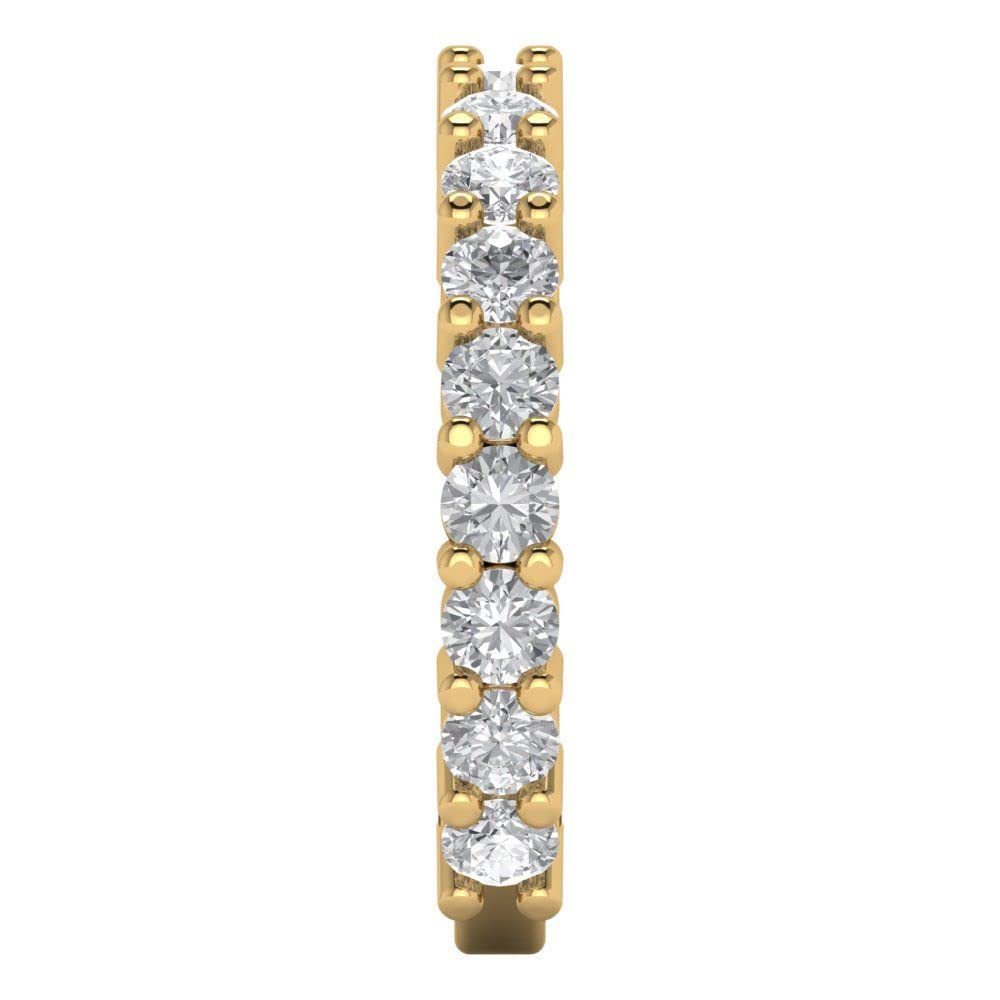 1.52 ct Brilliant Round Cut Clear Simulated Diamond 14k Yellow Gold Eternity Wedding Engagement Promise anniversary Band Sz 5