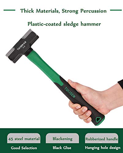 3-Pound heavy duty hammer/Strike Drilling/Crack Hammer, octagonal hammer with fiber shockproof handle,3-Pound Sledge with Fiberglass Handle & No-Slip Cushion Grip