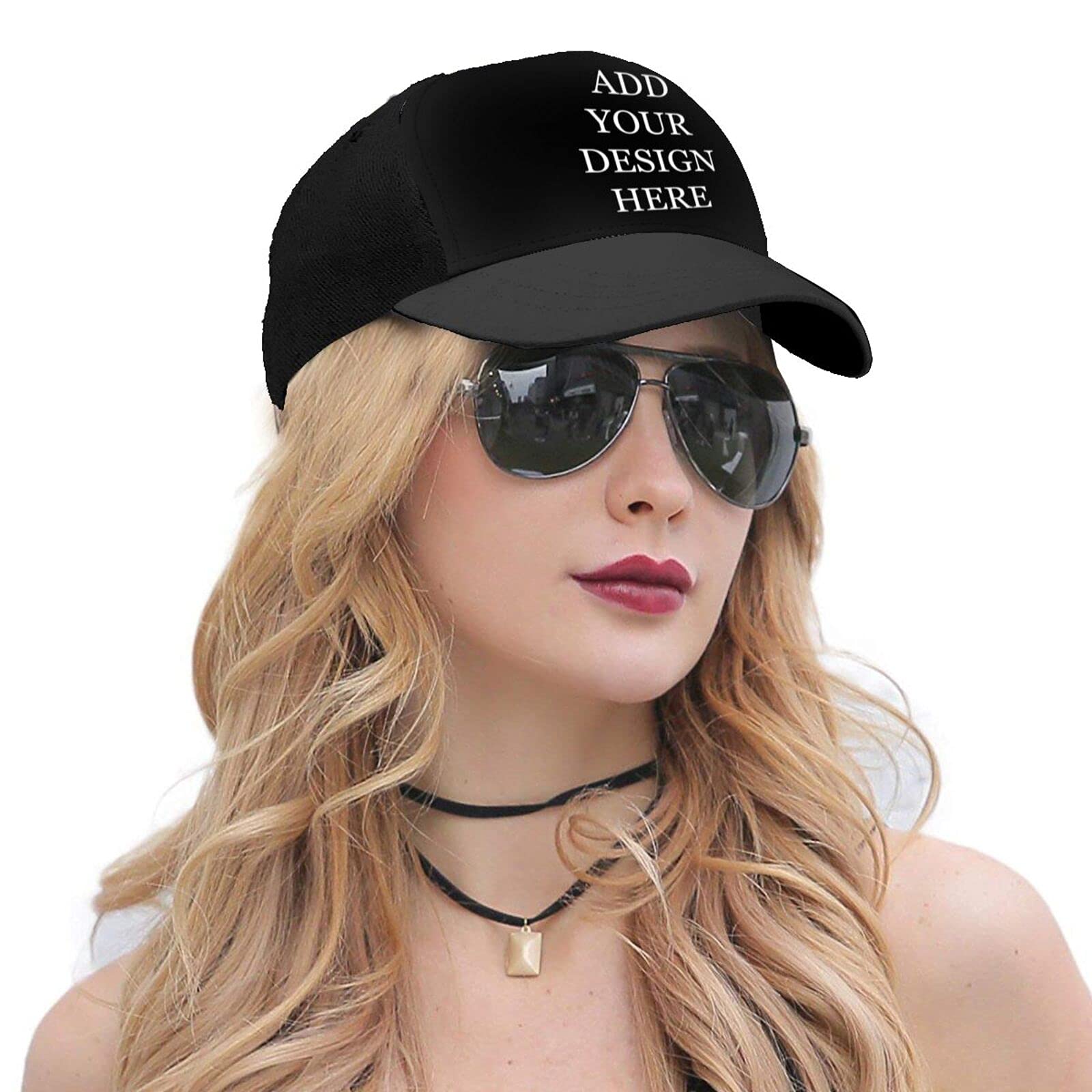1-30 PCS Custom Personalized Hats for Men Design Your Own Text Truker Hat Flat Bill Baseball Cap Hip-Hop Snapback Hat (Truck Hat Black)