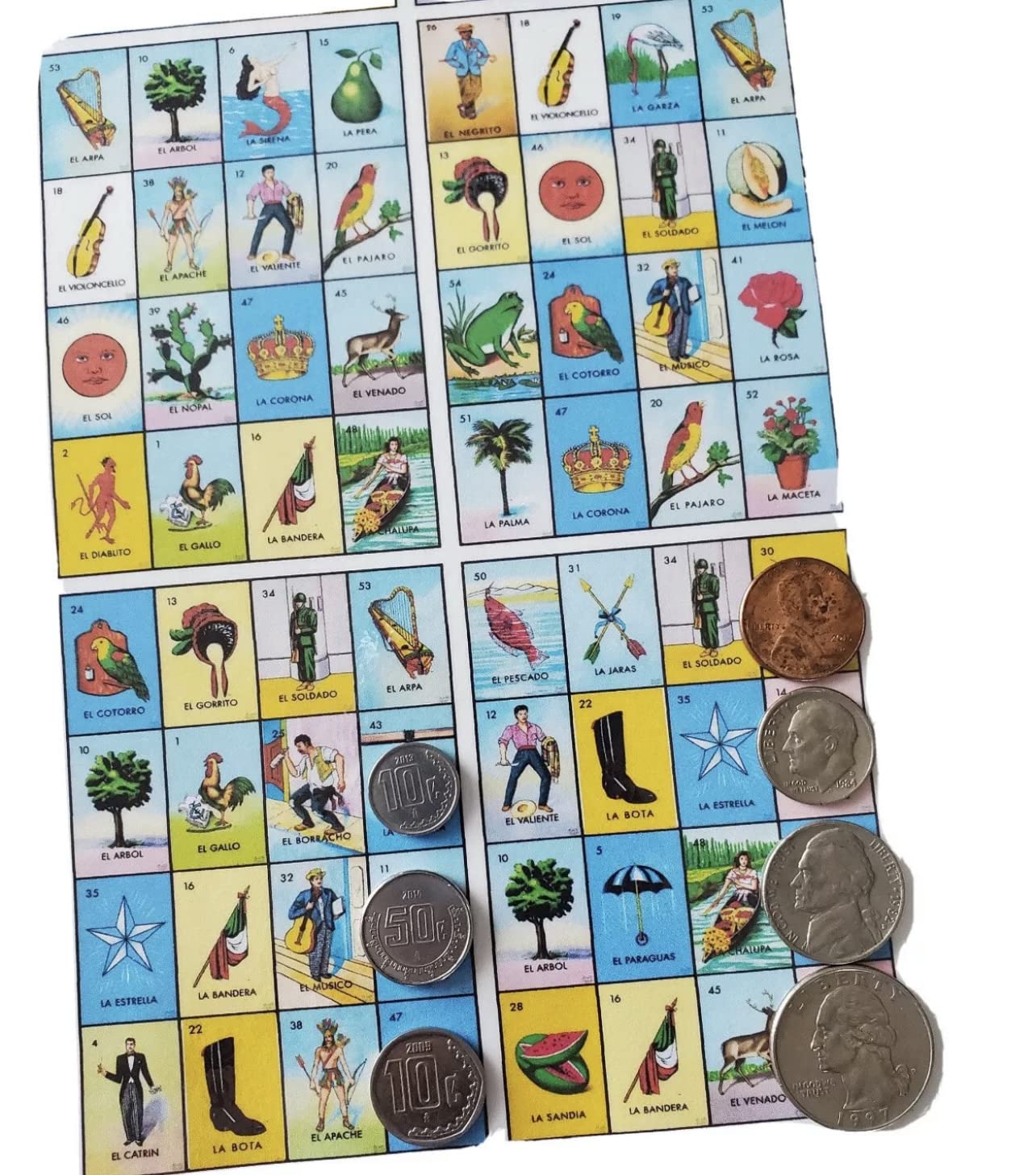 1 Spiral Book Boards Loteria Chalupa Bingo Mexican Toy Family Game New by Border Merchant