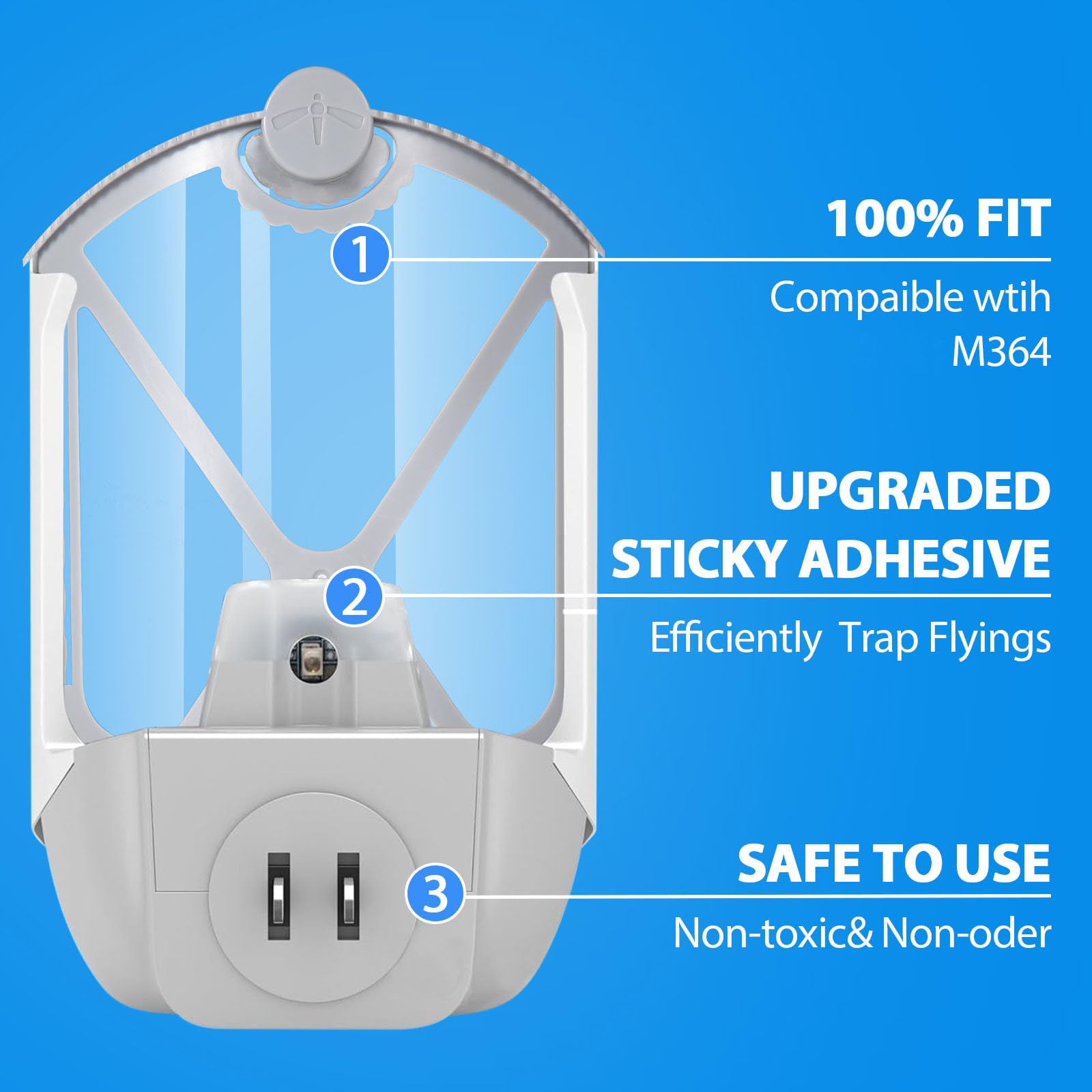 10 Pack Refill Cartridge Kit Compatible with ZEVO Plug-in Light M364 and Max, Replacement 100% Fit for ZEVO (10 Pack)